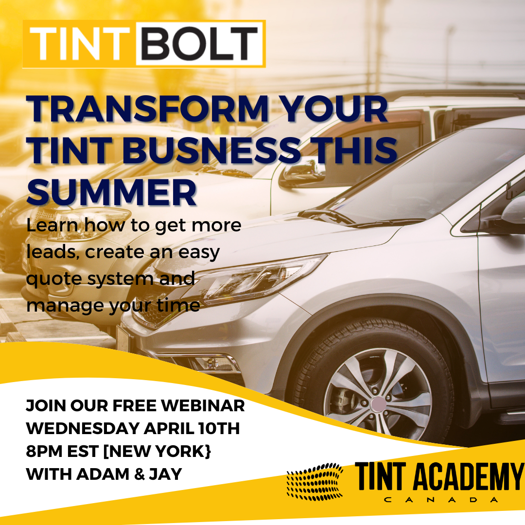 Tint Academy x Tint Bolt - Revolutionize your booking & quoting system - Tint Academy