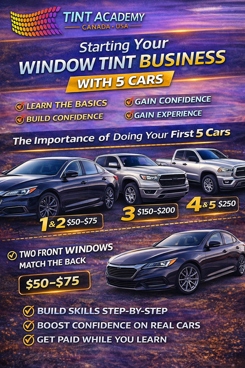 The 5-Car Tinting System (Skill Progression)