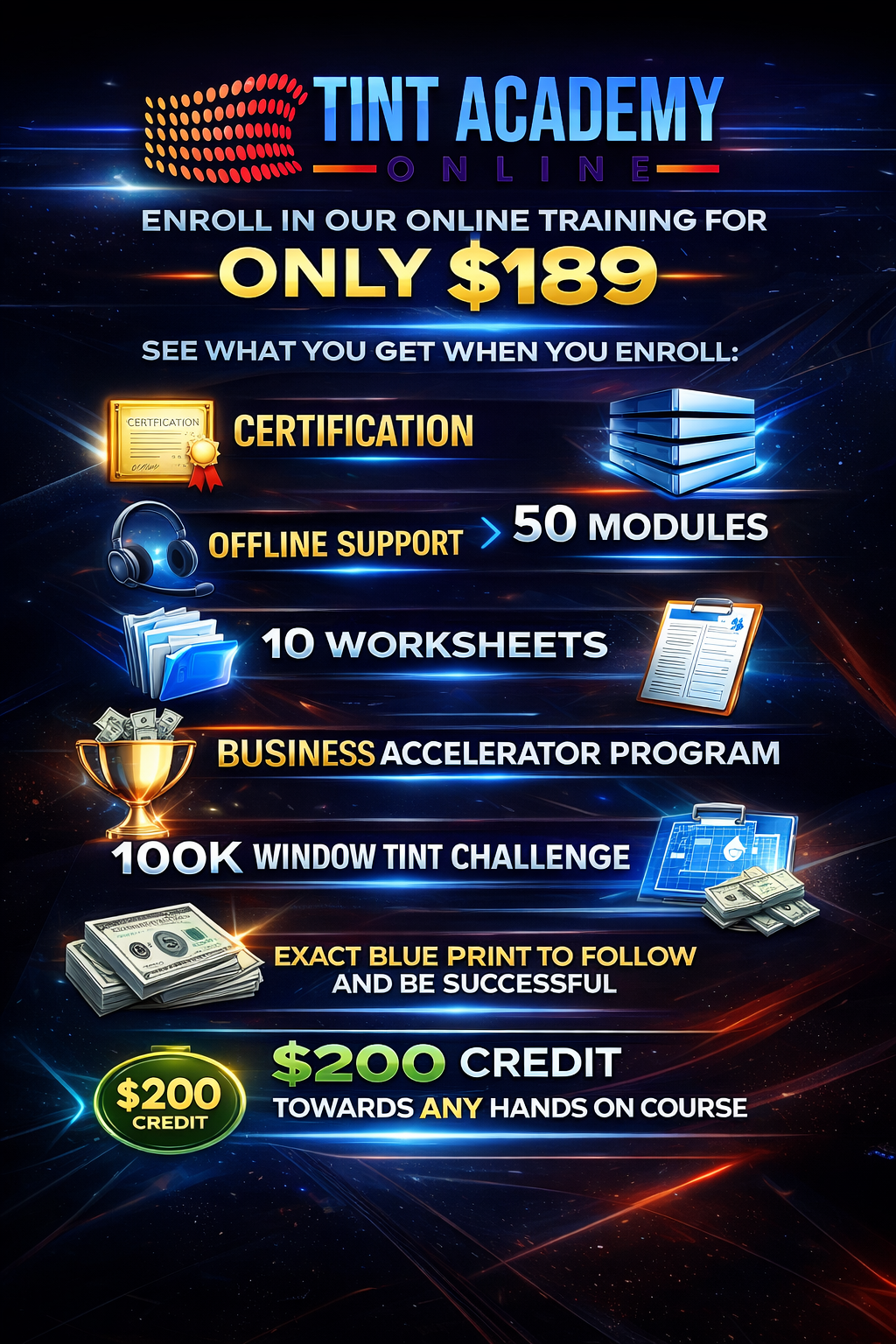 Tint Academy Online Bundle - 3 Courses for the Price of 1